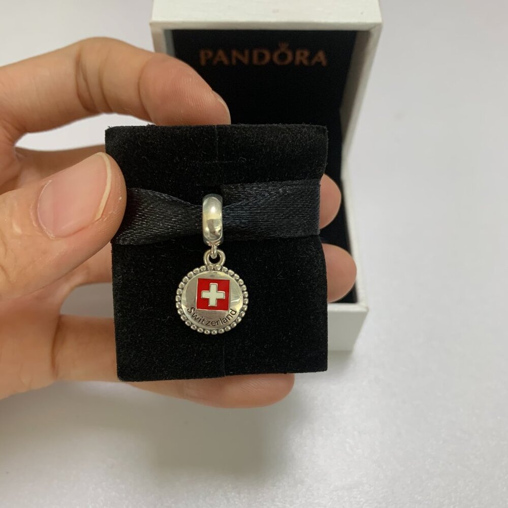 Pandora Switzerland Flag Dangle Charm Exclusive Penda… - Gem